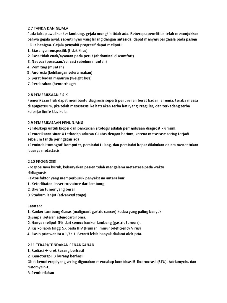 Askep CA Gaster | PDF