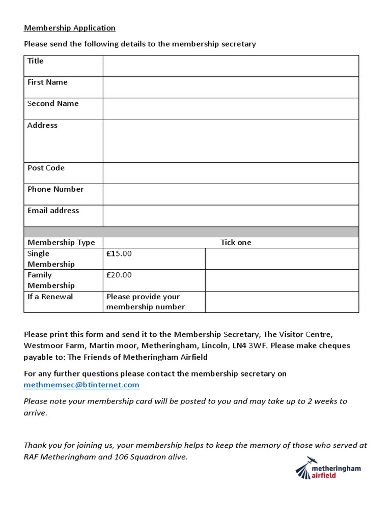 Membership-Application-Form 2019 | PDF