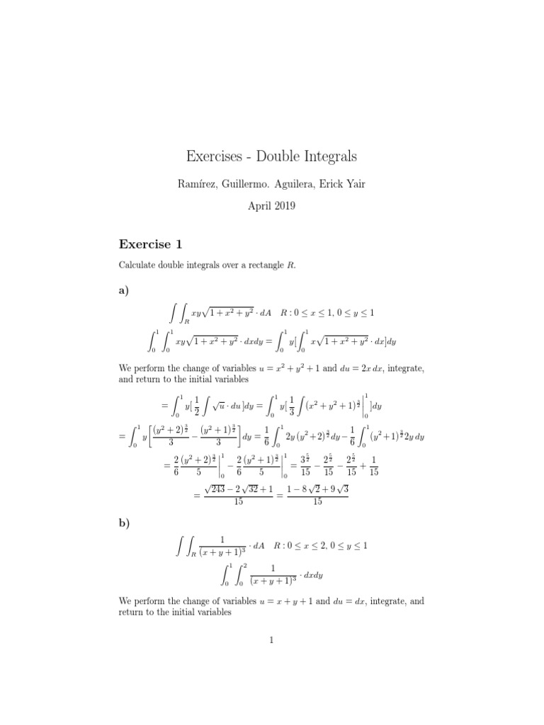 Ejercicios Resueltos de Integrales Multiples | PDF | Análisis funcional | Física teórica