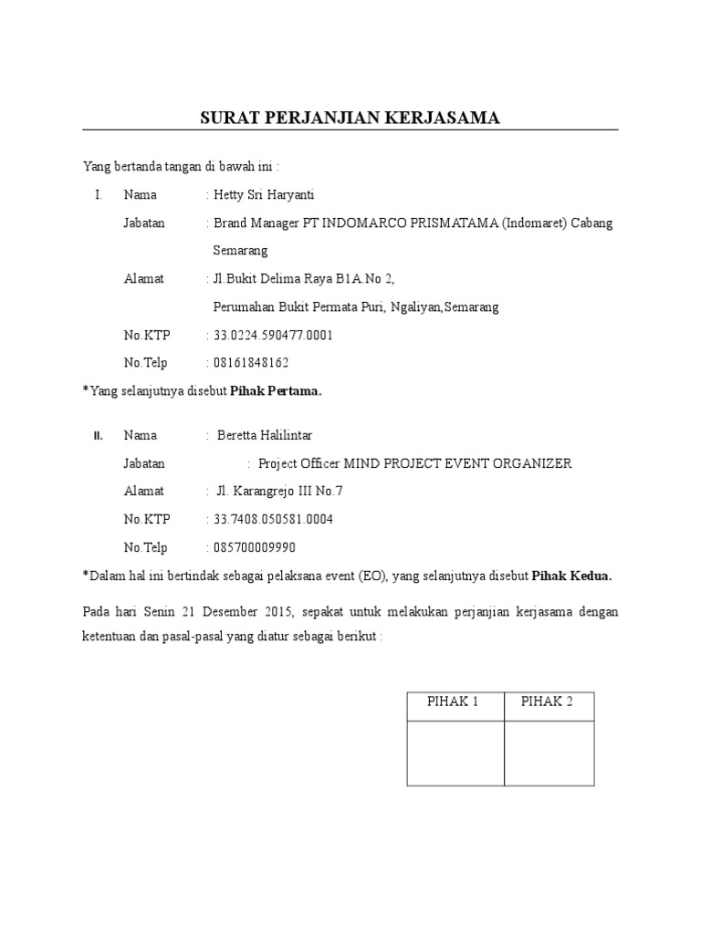 Mou Event Indopoint | PDF