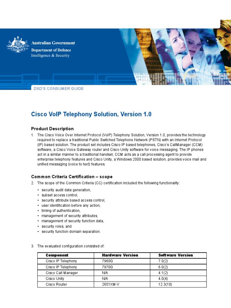 Cisco VoIP Telephony Solution Guide | PDF | Voice Over Ip | Telephony