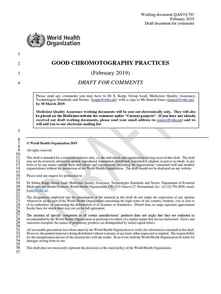 Good Chromatographic Practices Sop Pdf Verification And Validation