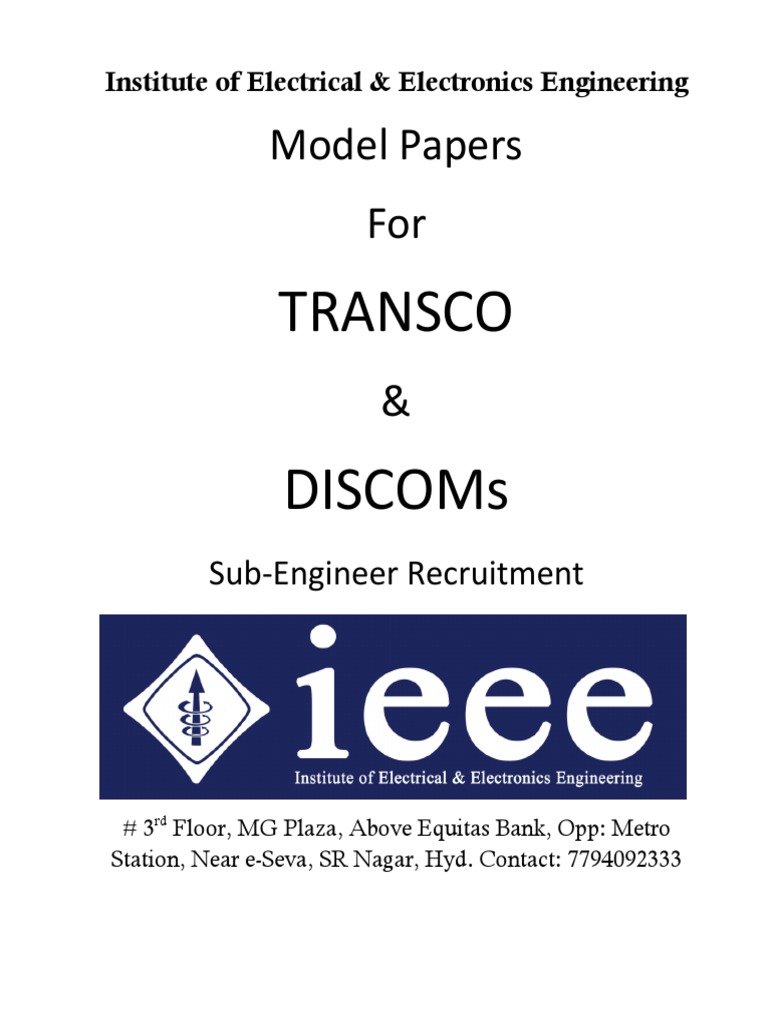 27 - AP Transco - Sub Engineer Model Papers PDF | PDF | Electric Motor ...