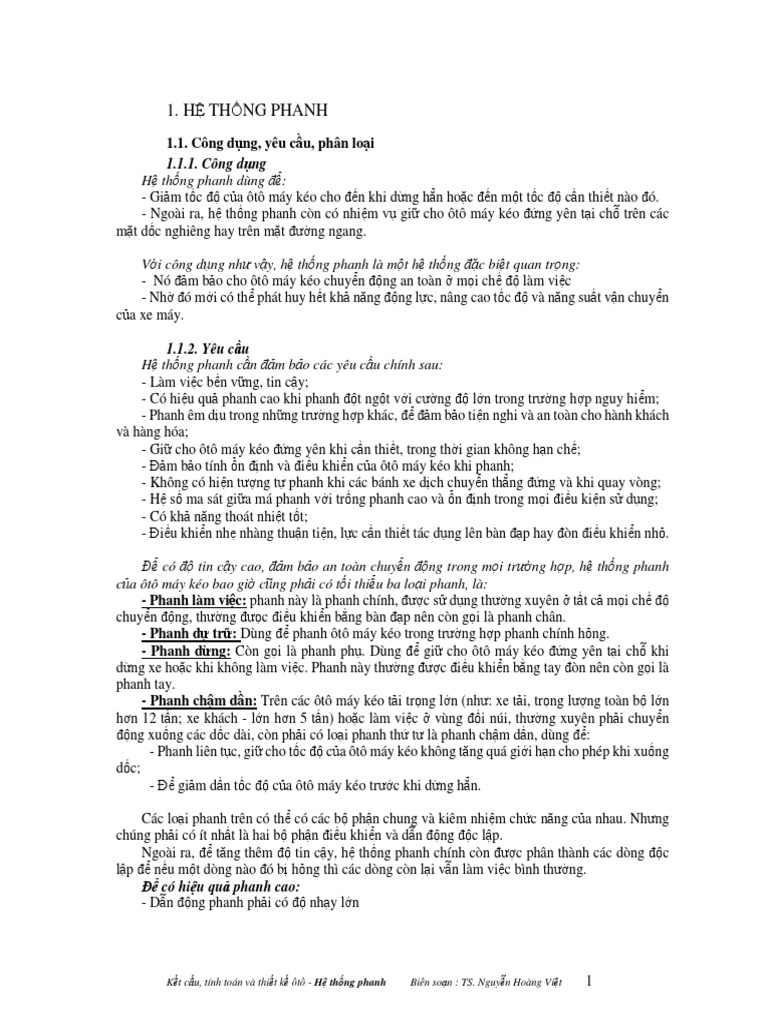 BaiGiang - TK Cac He Thong o To PDF | PDF