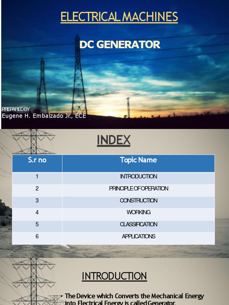Electrical Machines: DC Generator | PDF | Electric Generator ...
