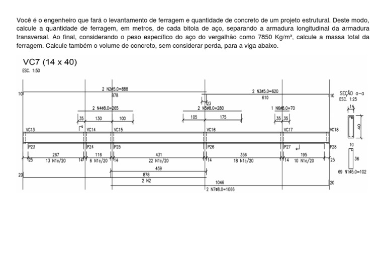 Você É o Engenheiro Que Fará o Levantamento de Ferragem e Quantidade de ...