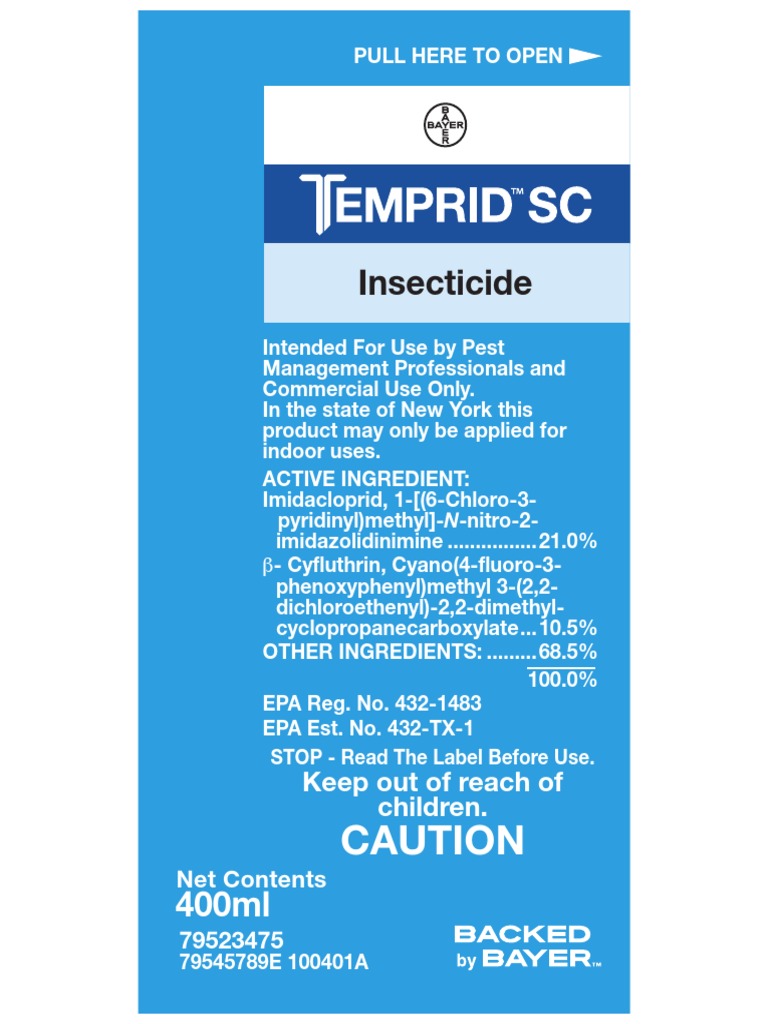 Temprid SC 400ml PDF | PDF | Insects | Waste Management