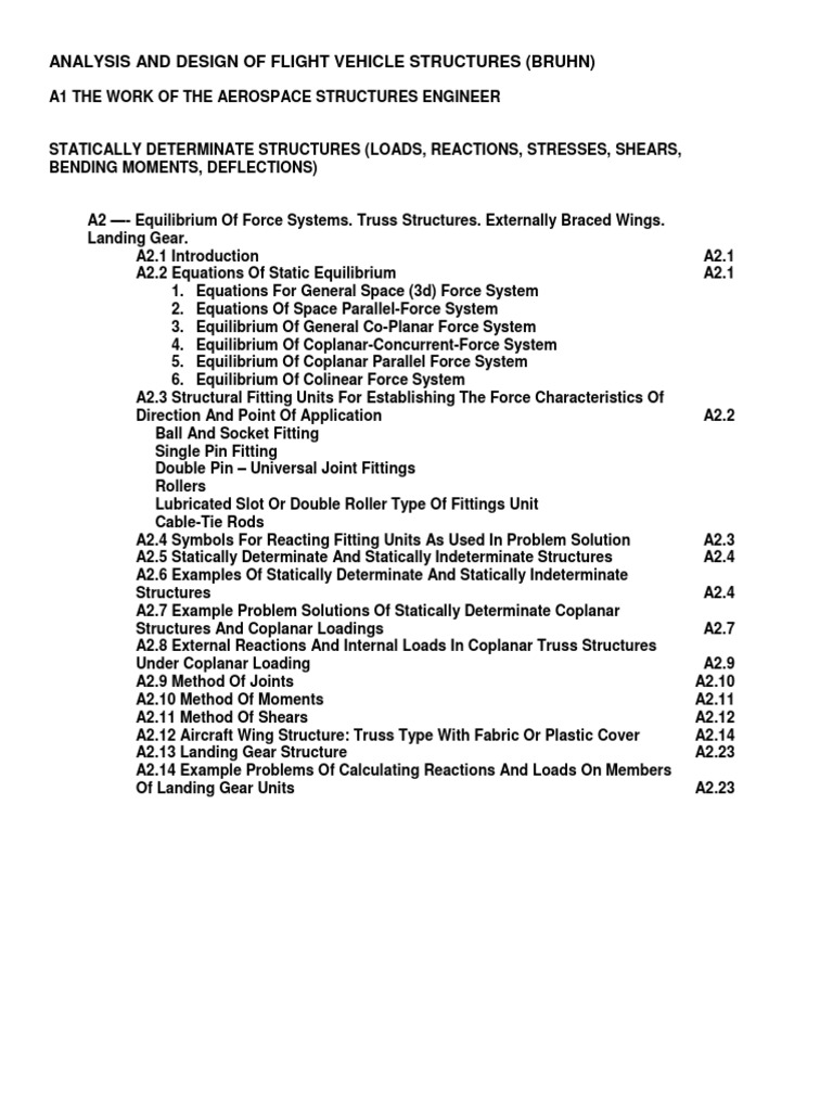 Analysis and Design of Flight Vehicle Structures, EF Bruhn - Table of ...