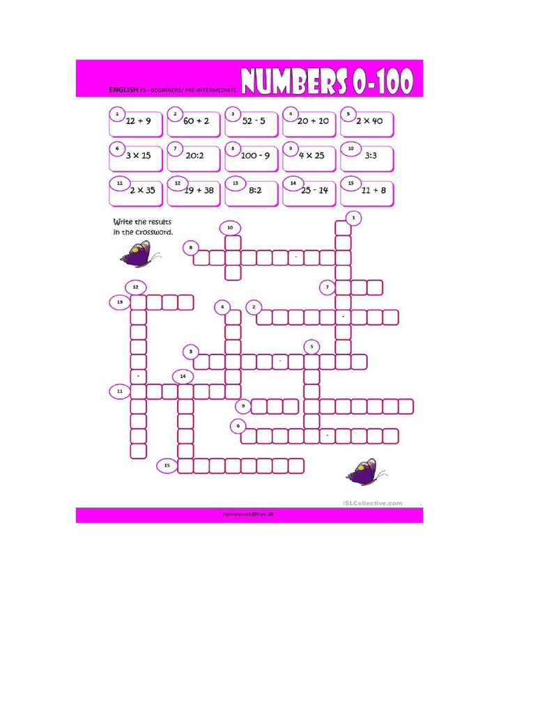 Crucigrama de Números