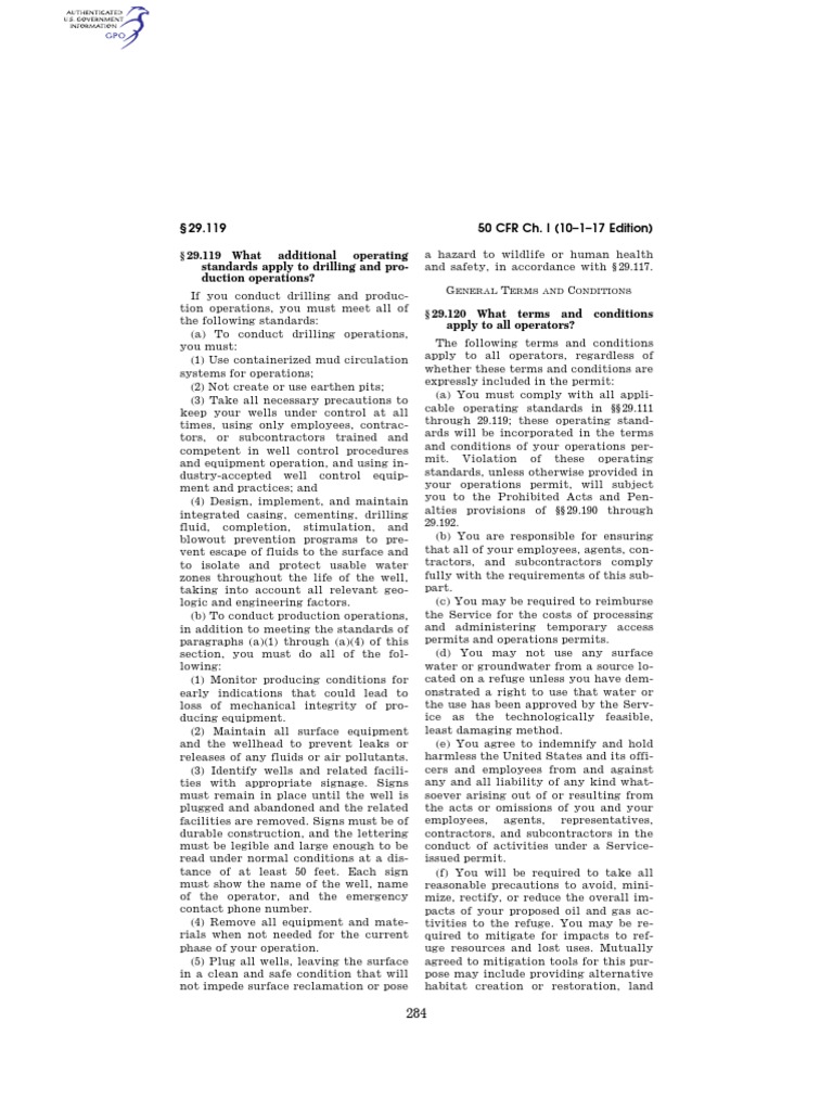 50 CFR Ch. I (10-1-17 Edition) 29.119 | PDF | Hydraulic Fracturing ...