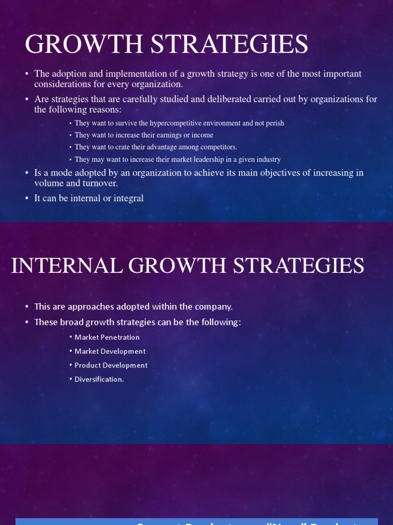 Growth Strategies | PDF | Strategic Management | Market (Economics)