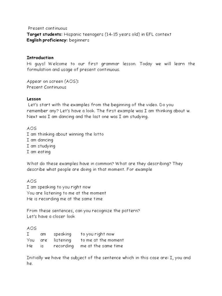 Script For Vlog | PDF | Verb | Morphology