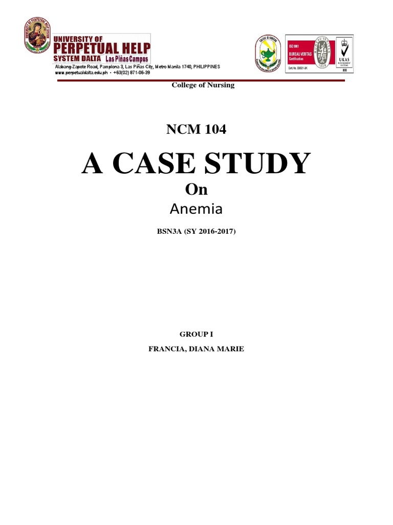 A Case Study: Anemia | PDF | Blood Cell | Red Blood Cell