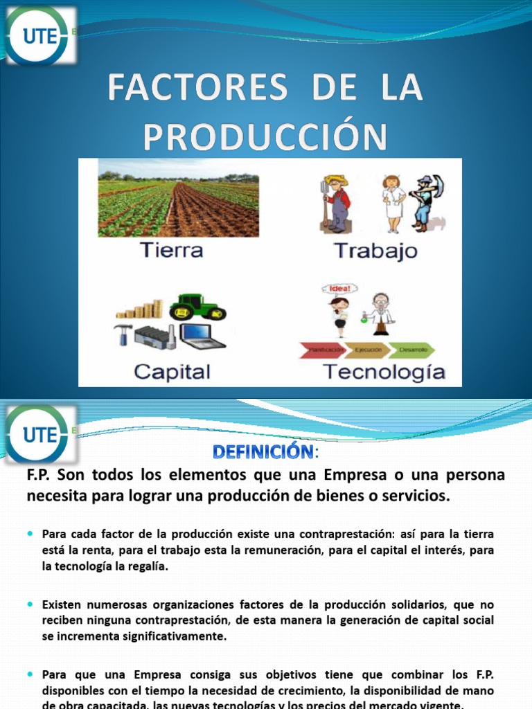 Factores de La Producción Factores de La Producción