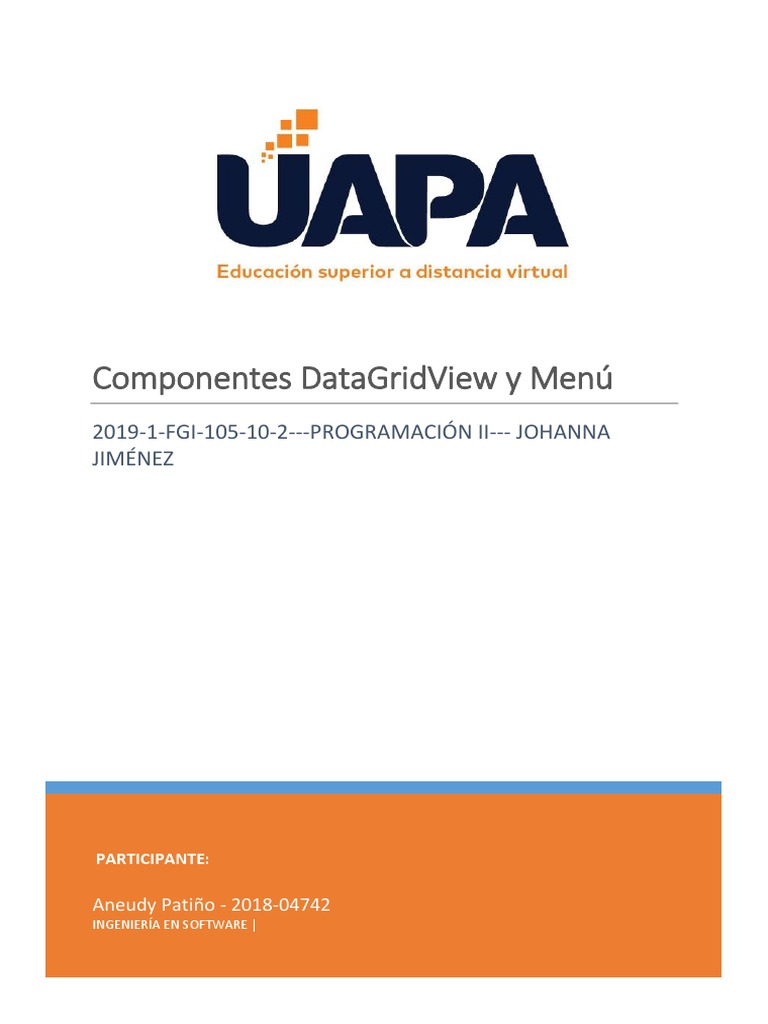 Tarea 5 - Aneudy Patiño - Programacion II UAPA | PDF | C Sharp (lenguaje de programación ...