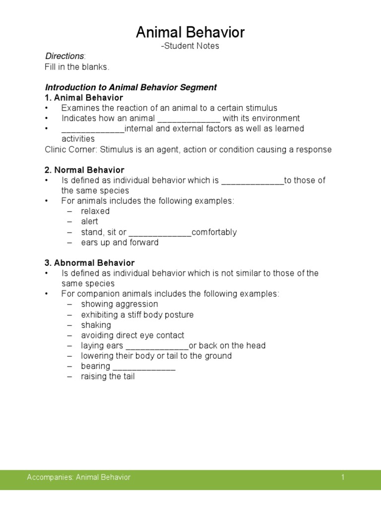 Understanding Animal Behavior Dynamics | PDF | Pheromone | Instinct