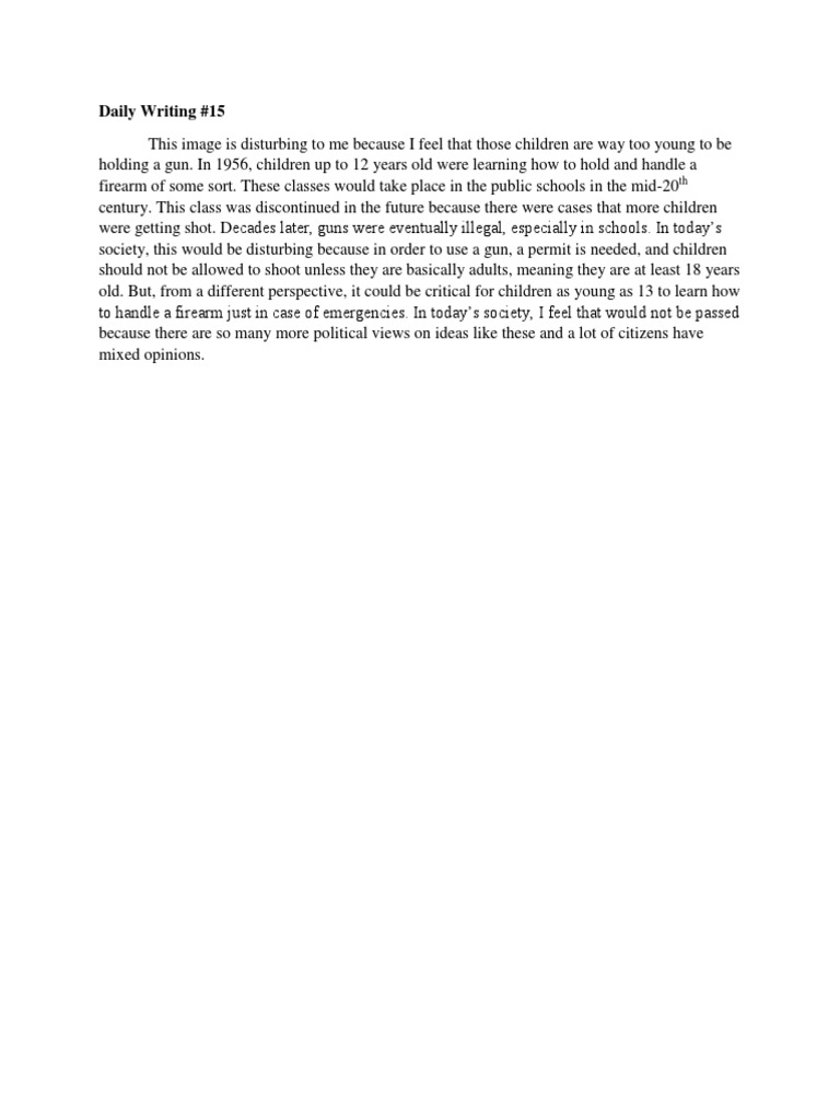 Daily Writing 15 | PDF