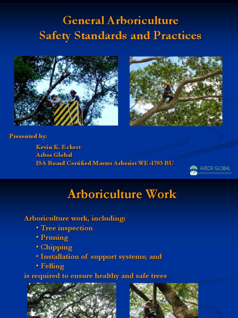 General Tree Worker Safety - Eckert HiOSH - March 2012 1 PDF | PDF ...