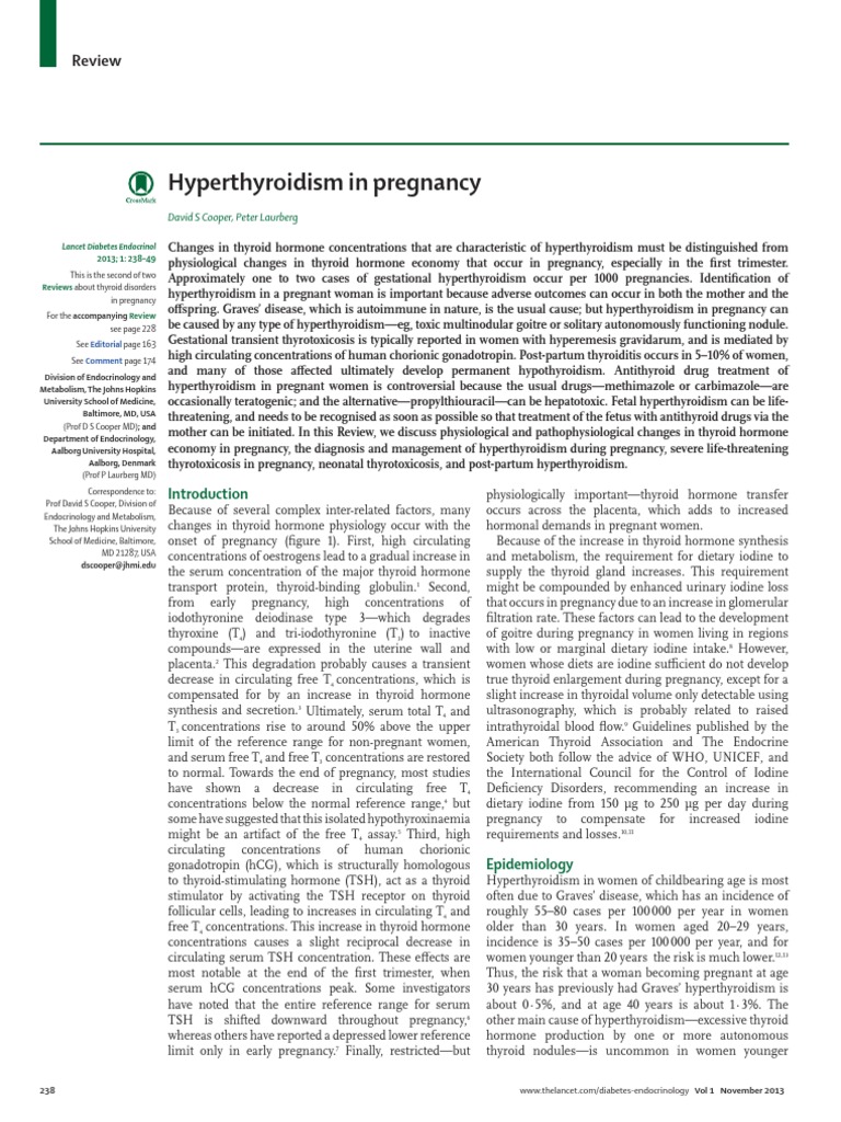 Hipertiroidismo en El Embarazo-The LANCET | PDF | Hyperthyroidism ...