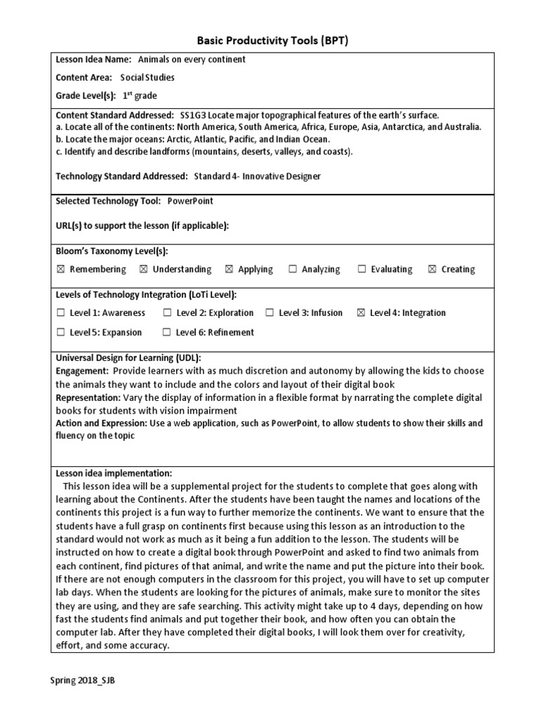 03 Basic Productivity Tools Lesson Ideanew | PDF | Behavior Modification | Teaching