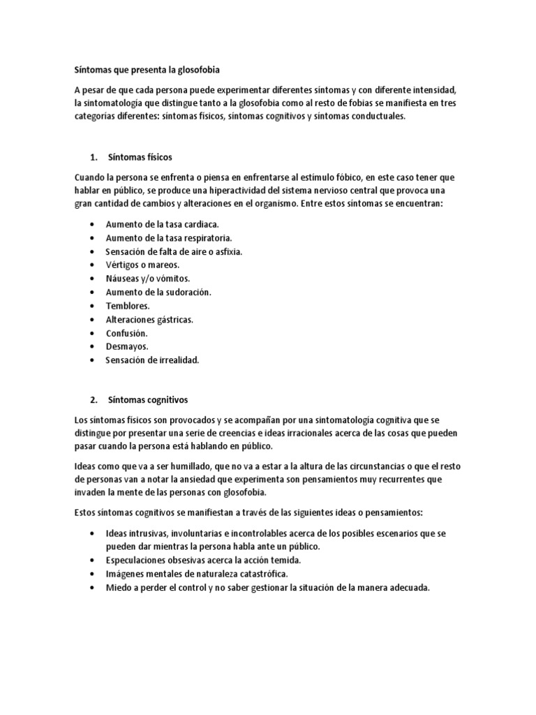 Glosofobia (Fobia A Hablar en Público) Síntomas, Causas y Tratamiento ...