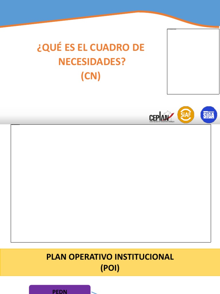 Cuadro de Necesidades | PDF