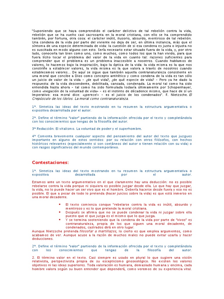 Nietzsche Exámenes | PDF | Friedrich Nietzsche | Verdad