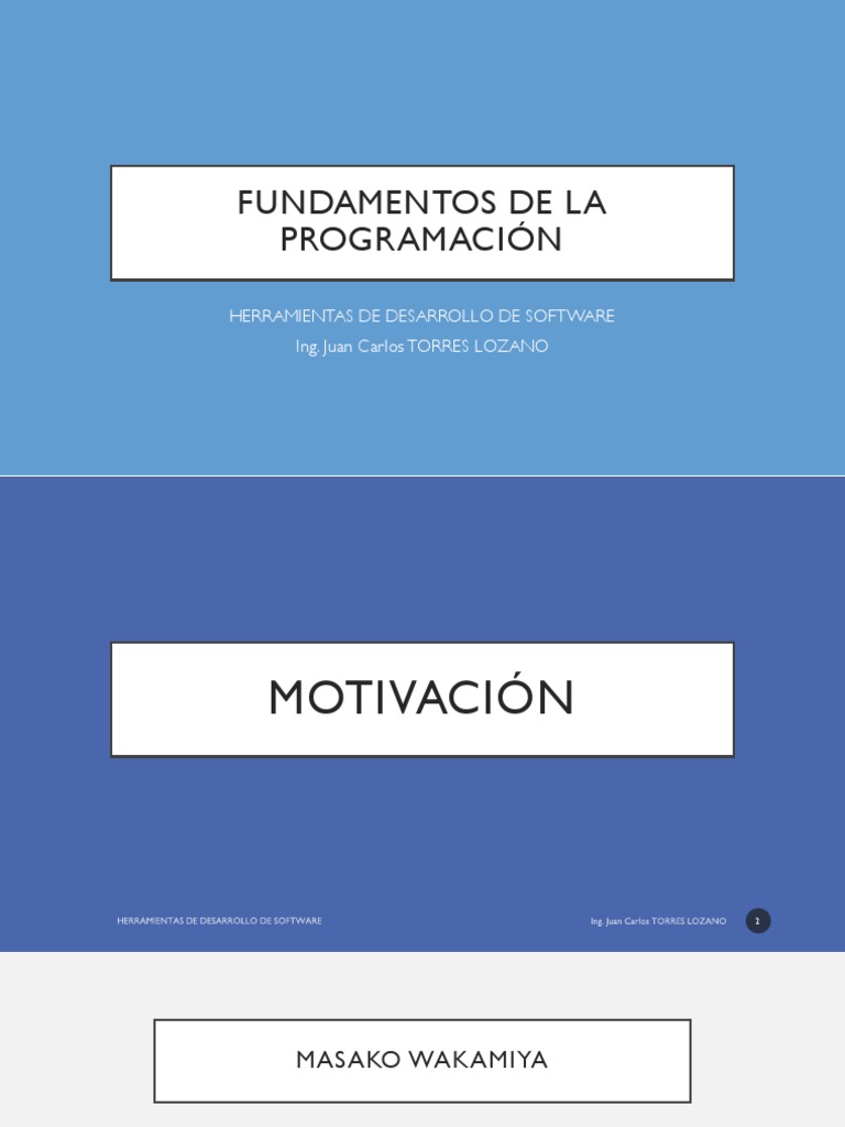 HDS. Clase 1 Fundamentos de La Programacion | PDF | Programación de ...