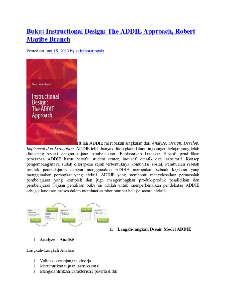 Buku DEsain Instruksional Addie | PDF