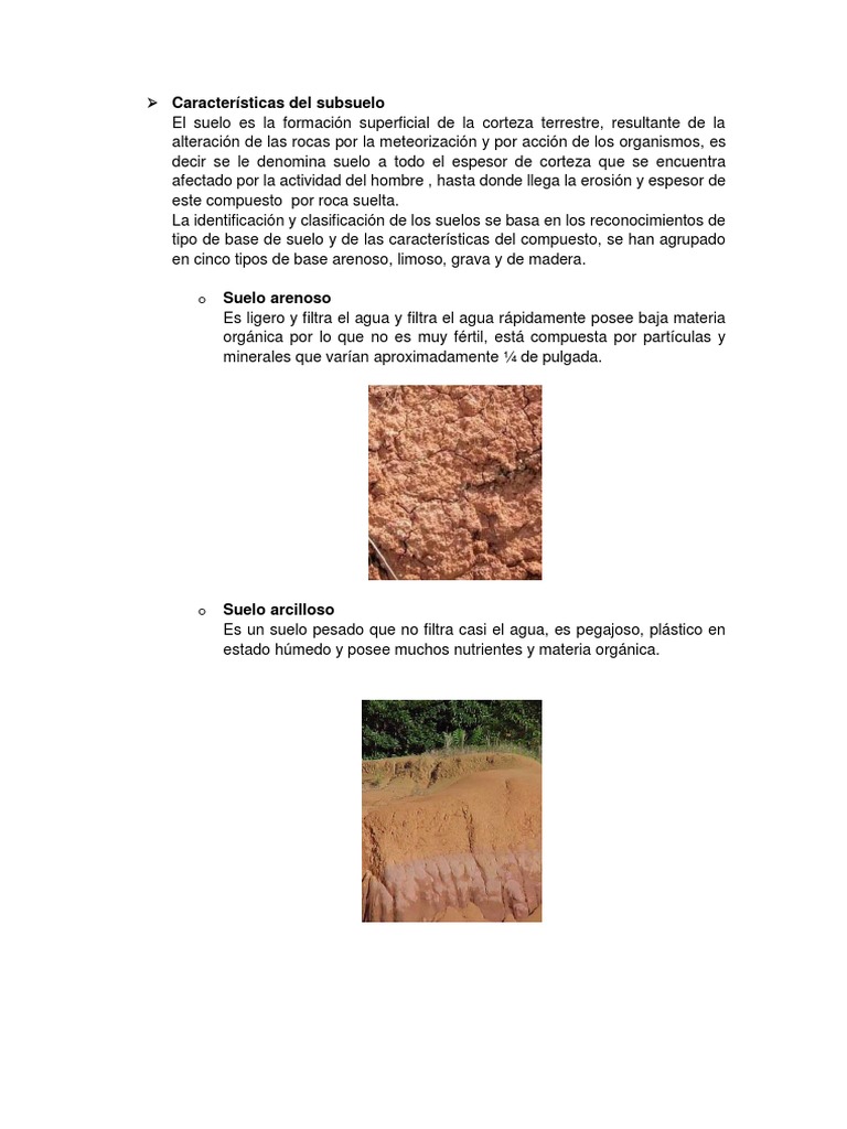 Características Del Subsuelo | PDF