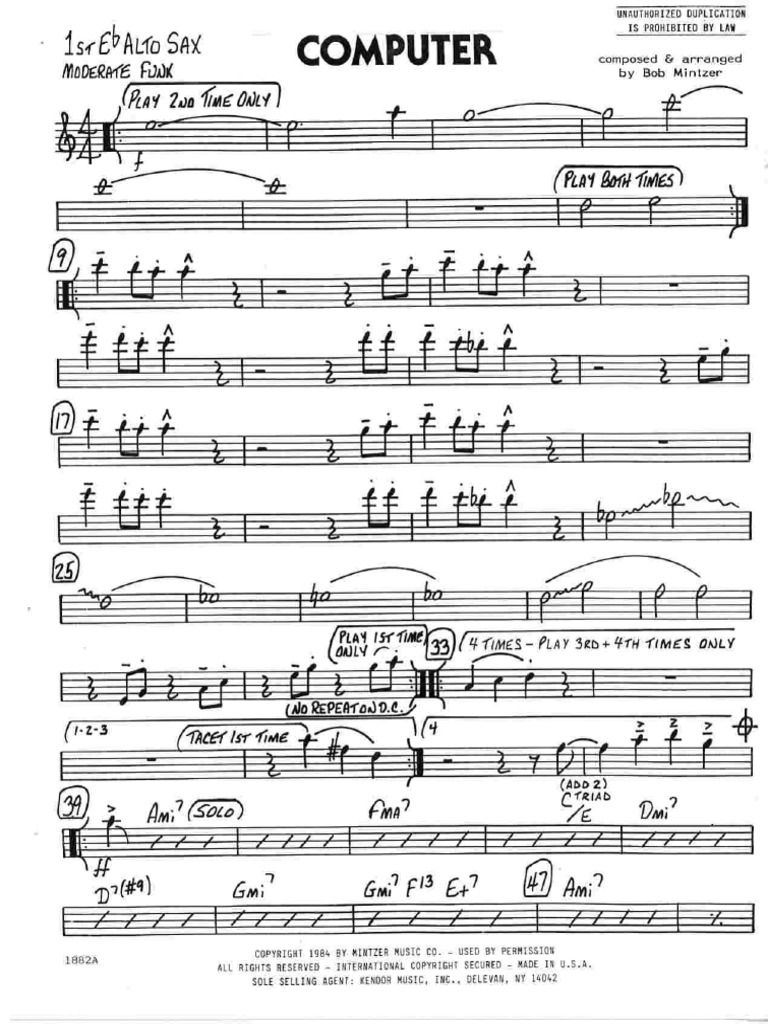 Computer Big Band Bob Mintzer PDF | PDF