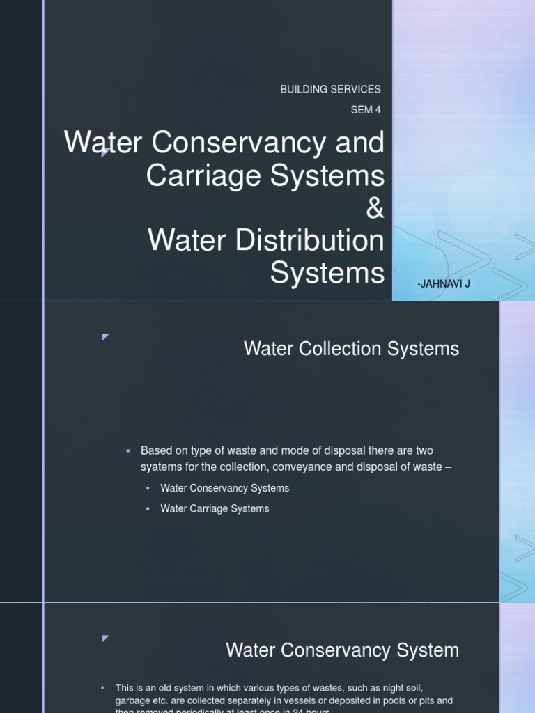 Water Conservancy and Carriage Systems | PDF | Sanitary Sewer | Wastewater