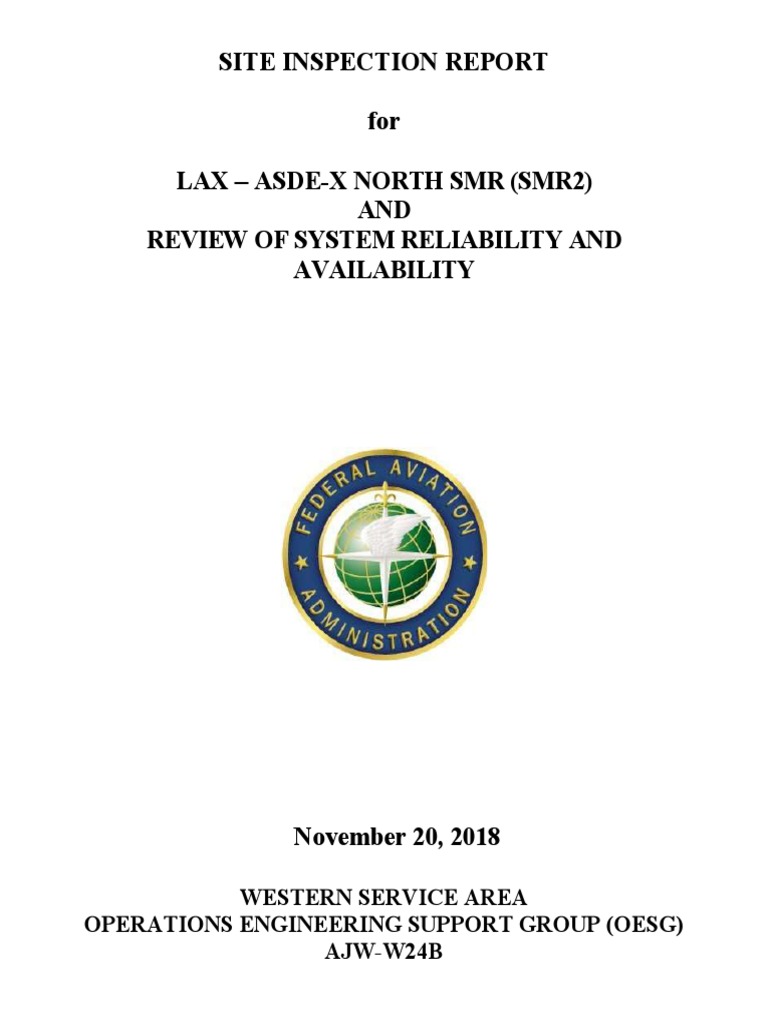 FAA Site Inspection Report - LAX ASDE-X November 2018 | PDF