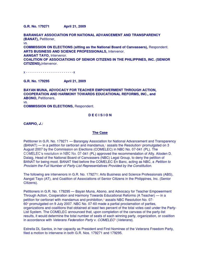 Proclaim The Full Number of Party-List Representatives Provided by The ...