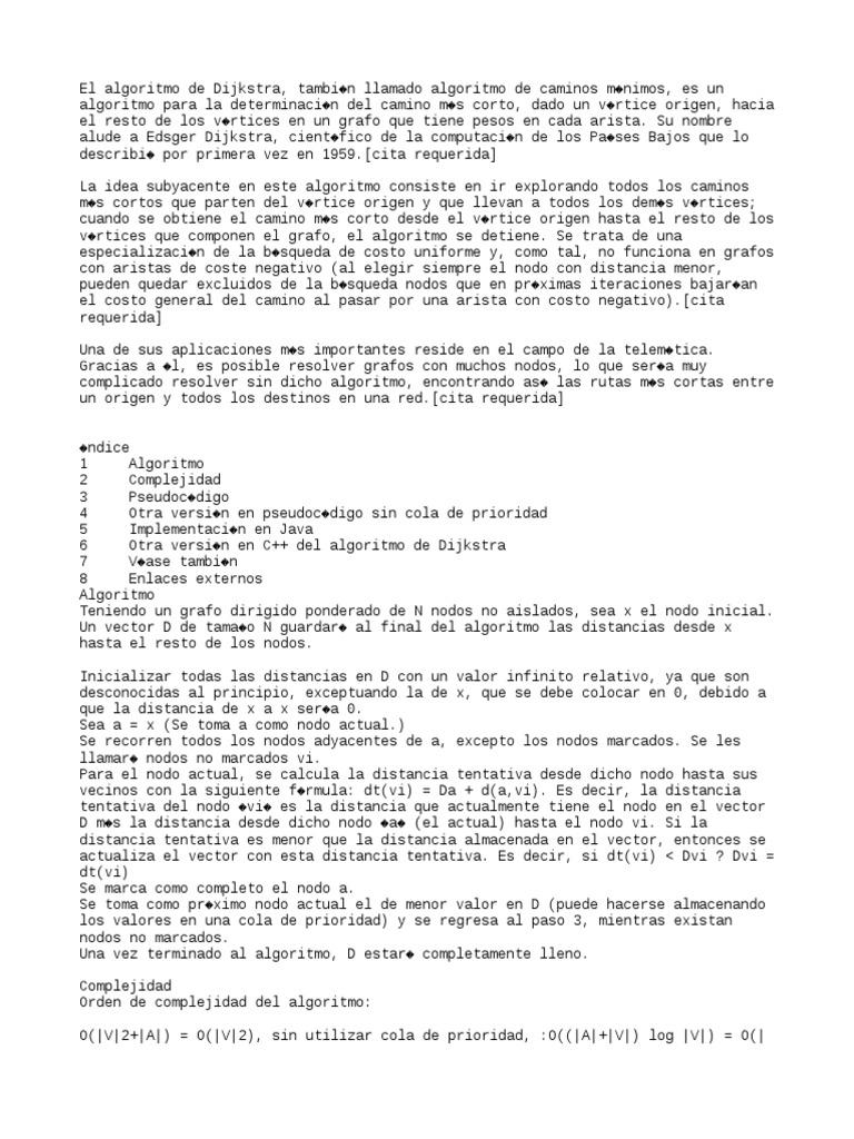 Algoritmo Dijkstra | PDF | Informática teórica | Áreas de informática