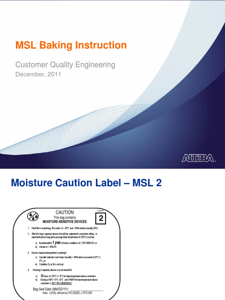 ALTERA MSL Baking | PDF | Relative Humidity | Quantity