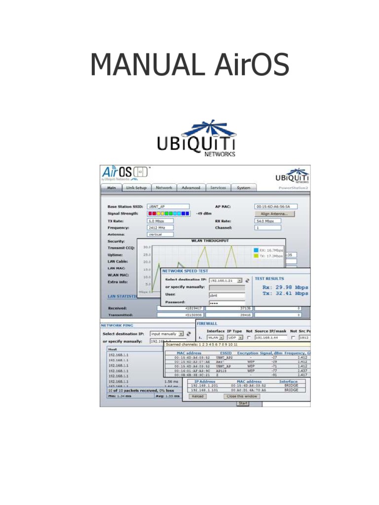 Manual AirOS Ubiquiti | PDF | Ip Address | Wireless Lan