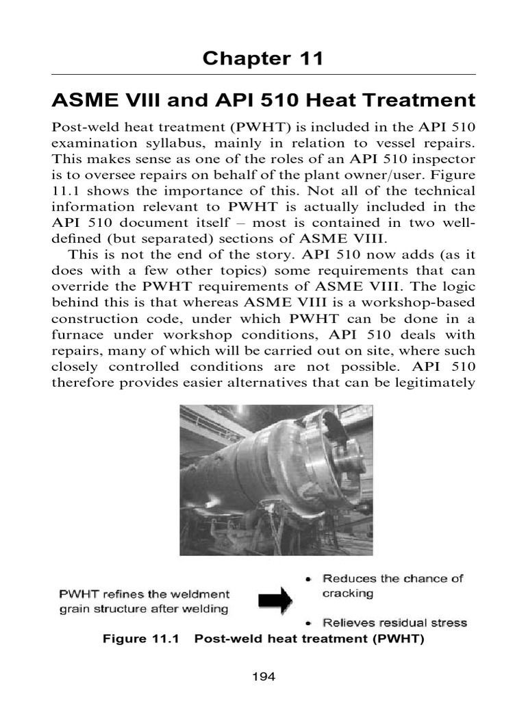 ASME VIII and API 510 Heat Treatment | Download Free PDF | Welding ...