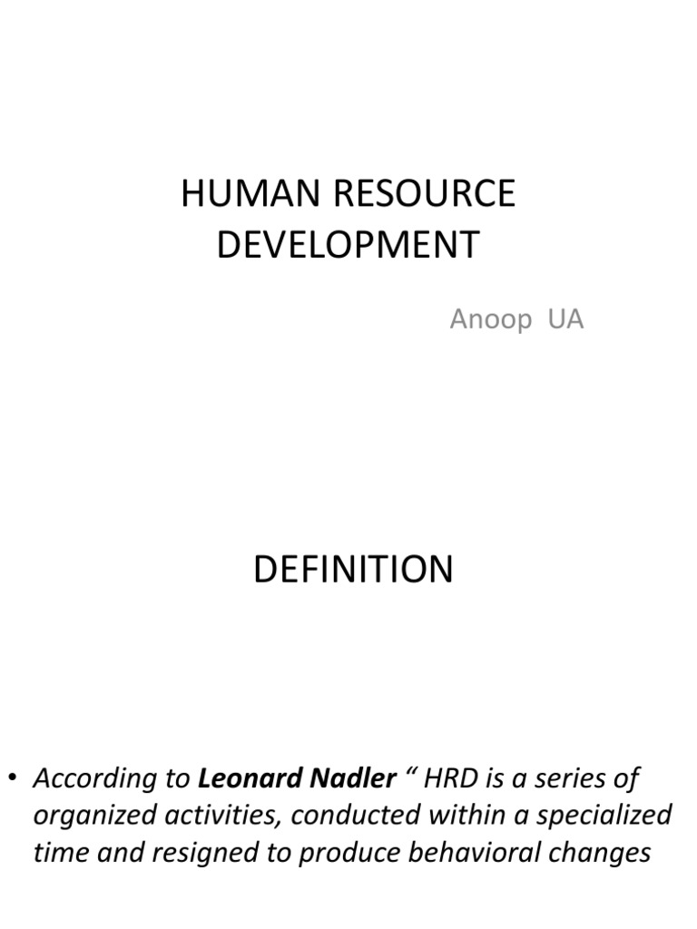 Human Resource Development | PDF | Organization Development | Human ...