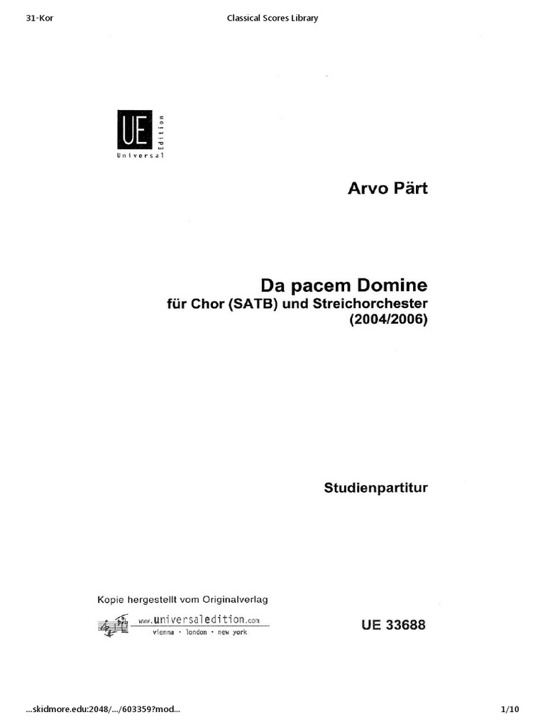 Arvo Part | PDF