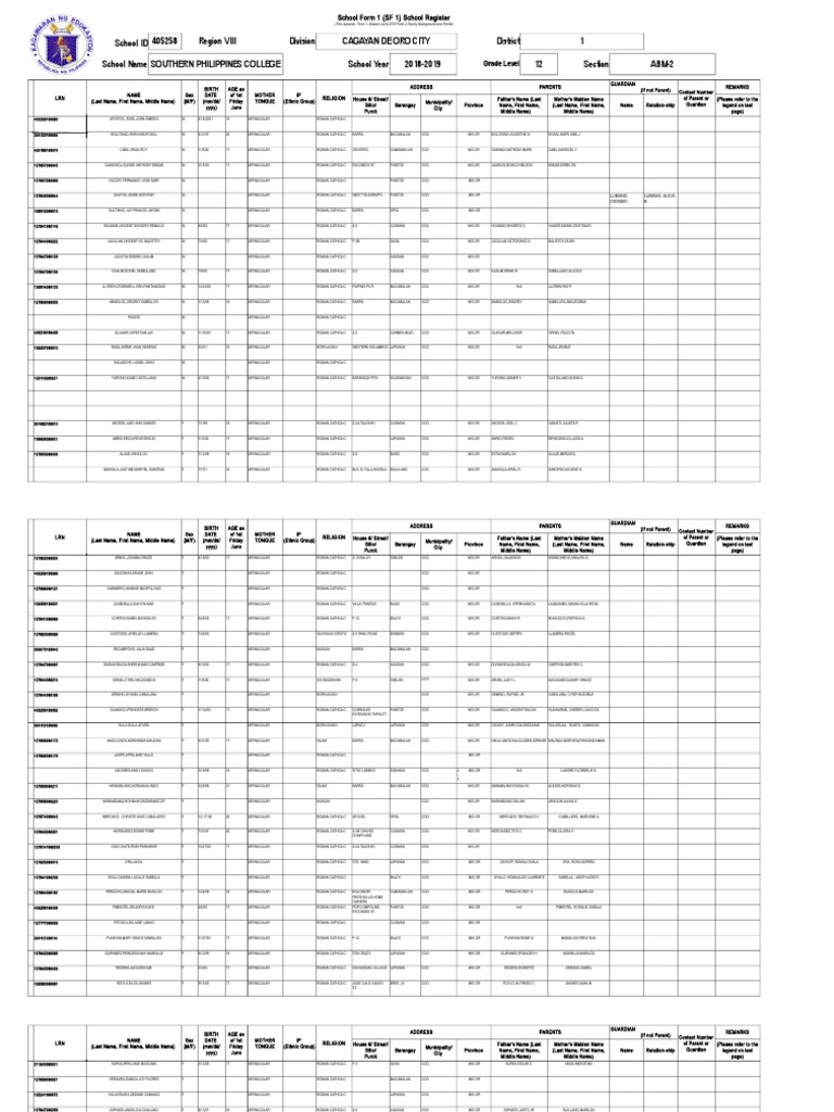 Deped Forms ABM2 DONE | PDF | Family | Youth