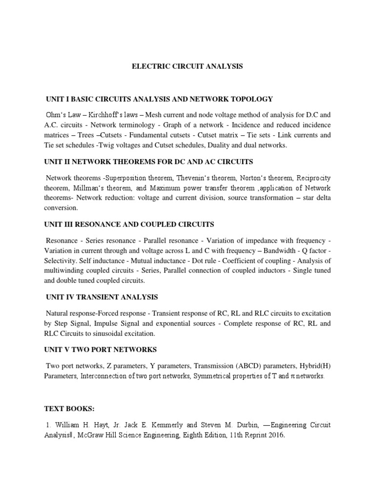 Electric Circuit Analysis | PDF | Electrical Network | Inductance