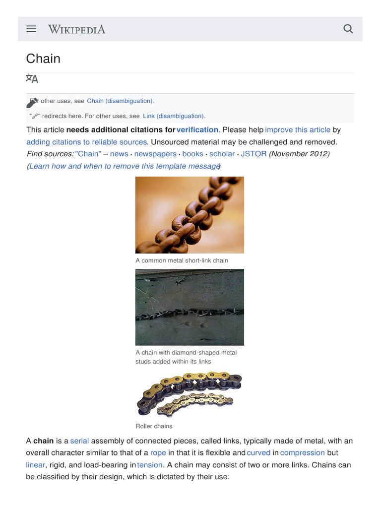 Chain: Needs Additional Citations For | Download Free PDF | Handcuffs ...