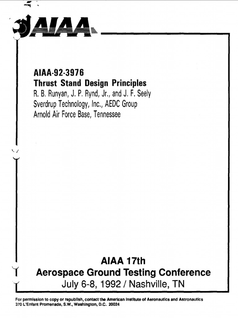 Thrust Stand Design Principles PDF | PDF | Calibration | Spacecraft ...