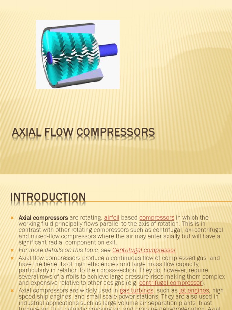 Axial Flow Compressors | PDF | Turbine | Gas Technologies