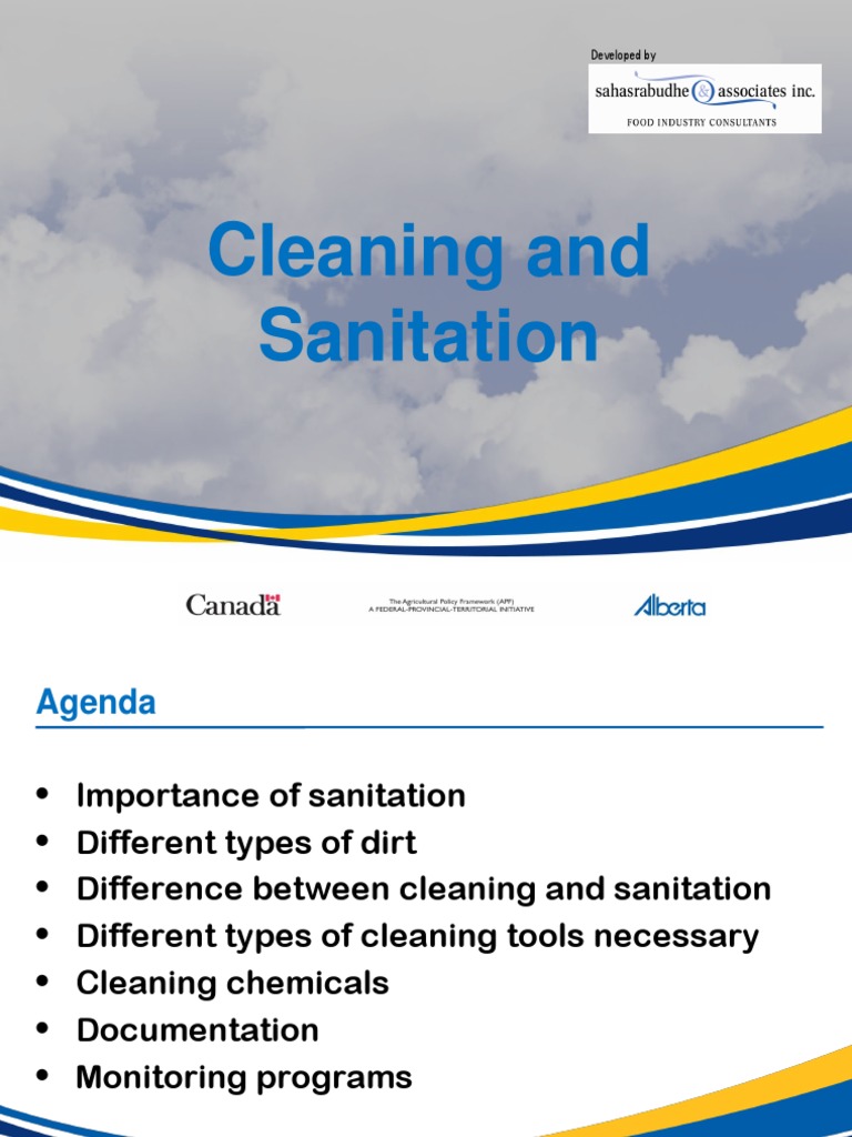 Food Industry Cleaning and Sanitation Guide | PDF | Soil | Sanitation