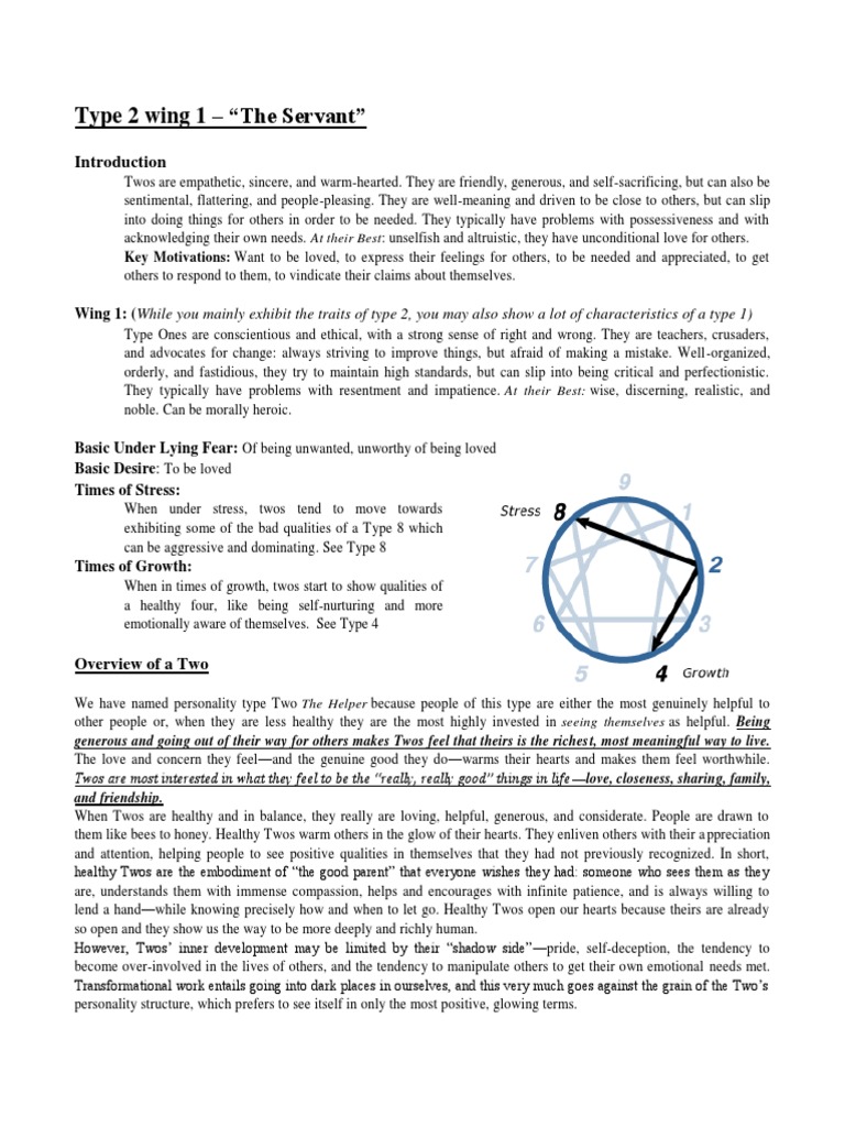 Type 2 Wing 1 - "The Servant" | PDF | Empathy | Altruism