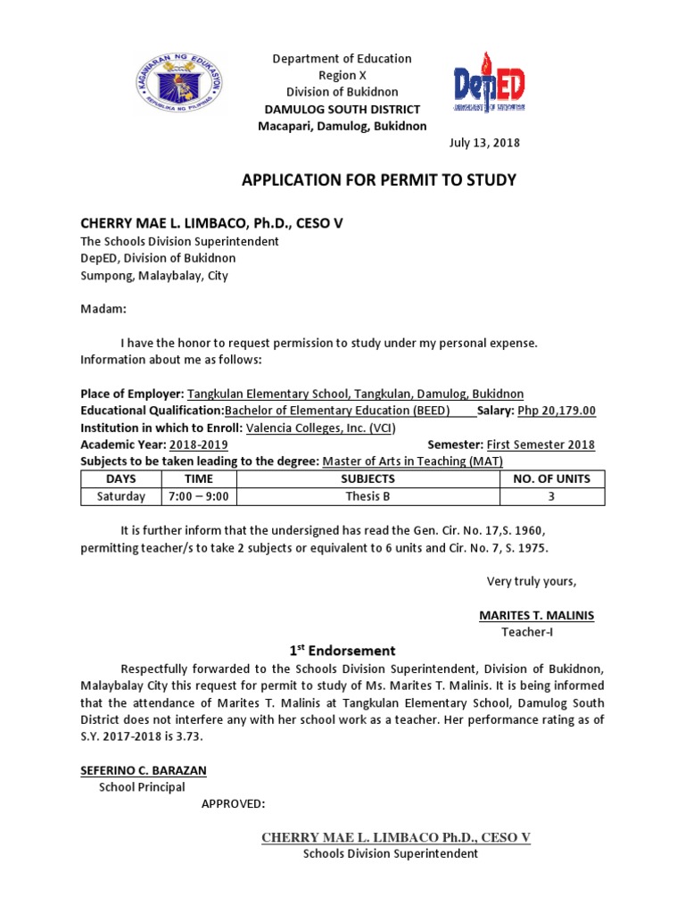 Mine Permit To Study Edited | PDF | Doctor Of Philosophy | Graduate School