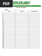 BADAC Attendance Sheet Template | PDF | Games & Activities