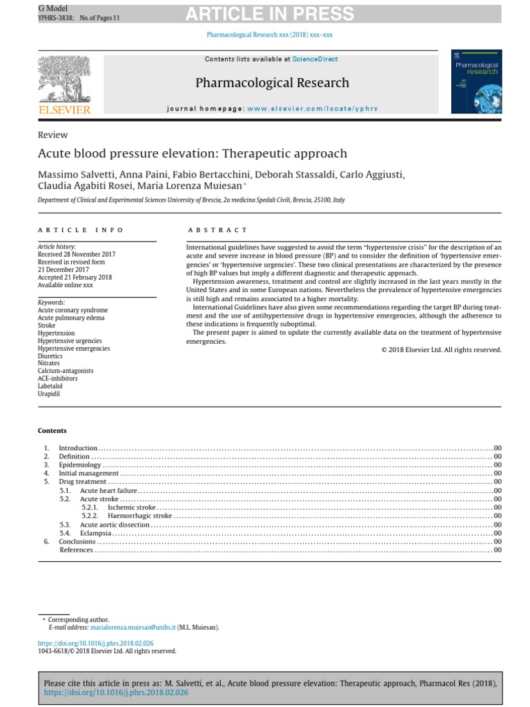 Urapidil | PDF | Hypertension | Heart Failure